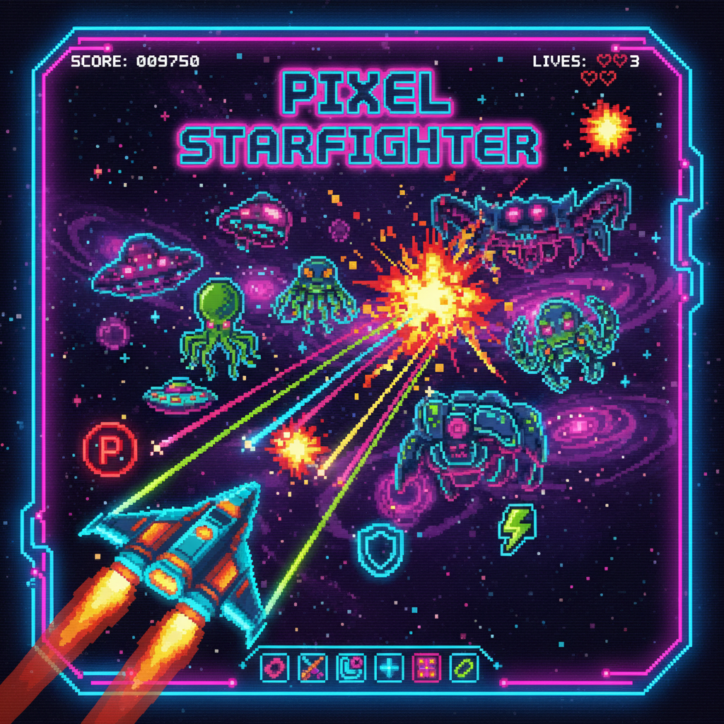 Pixel Starfighter - Fixed Shooter Arcade by Jabali AI
