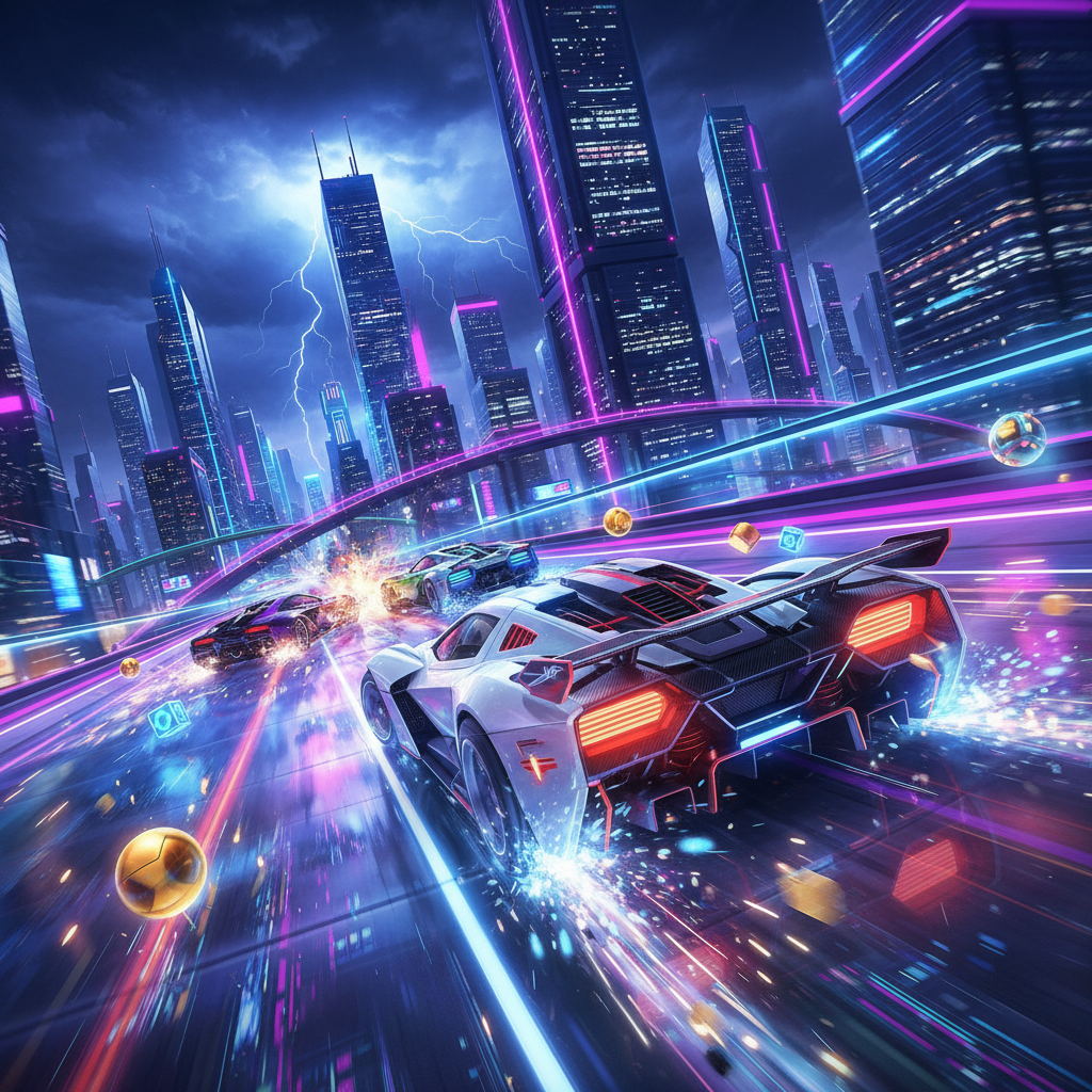 Neon Clash Circuit - 3D Racing by Jabali AI