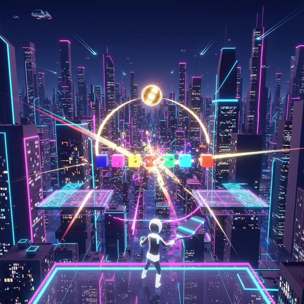Neon Skyline Breaker - Block Breaking Arcade by Jabali AI