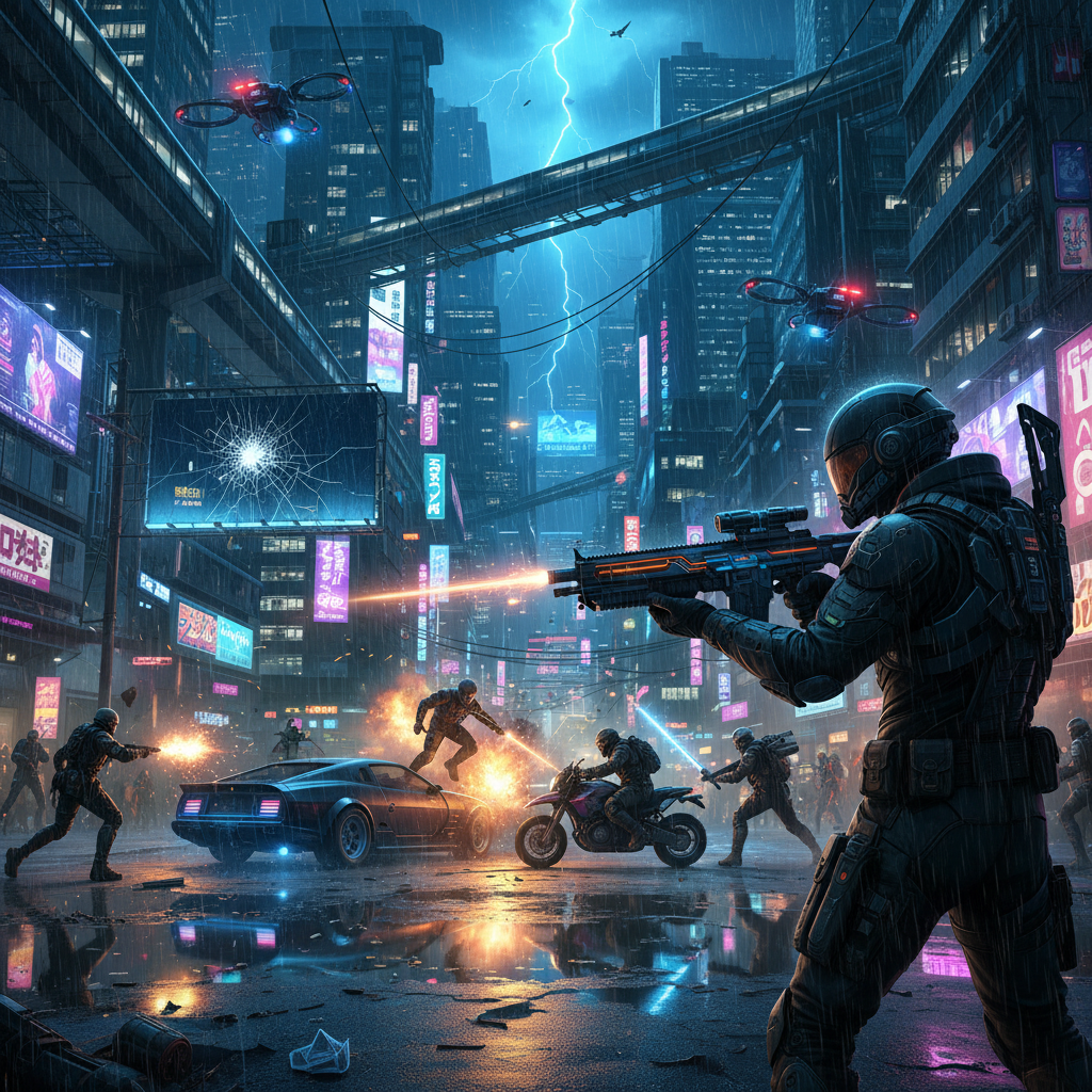 Neon City Survival - 3D Open World by Jabali AI