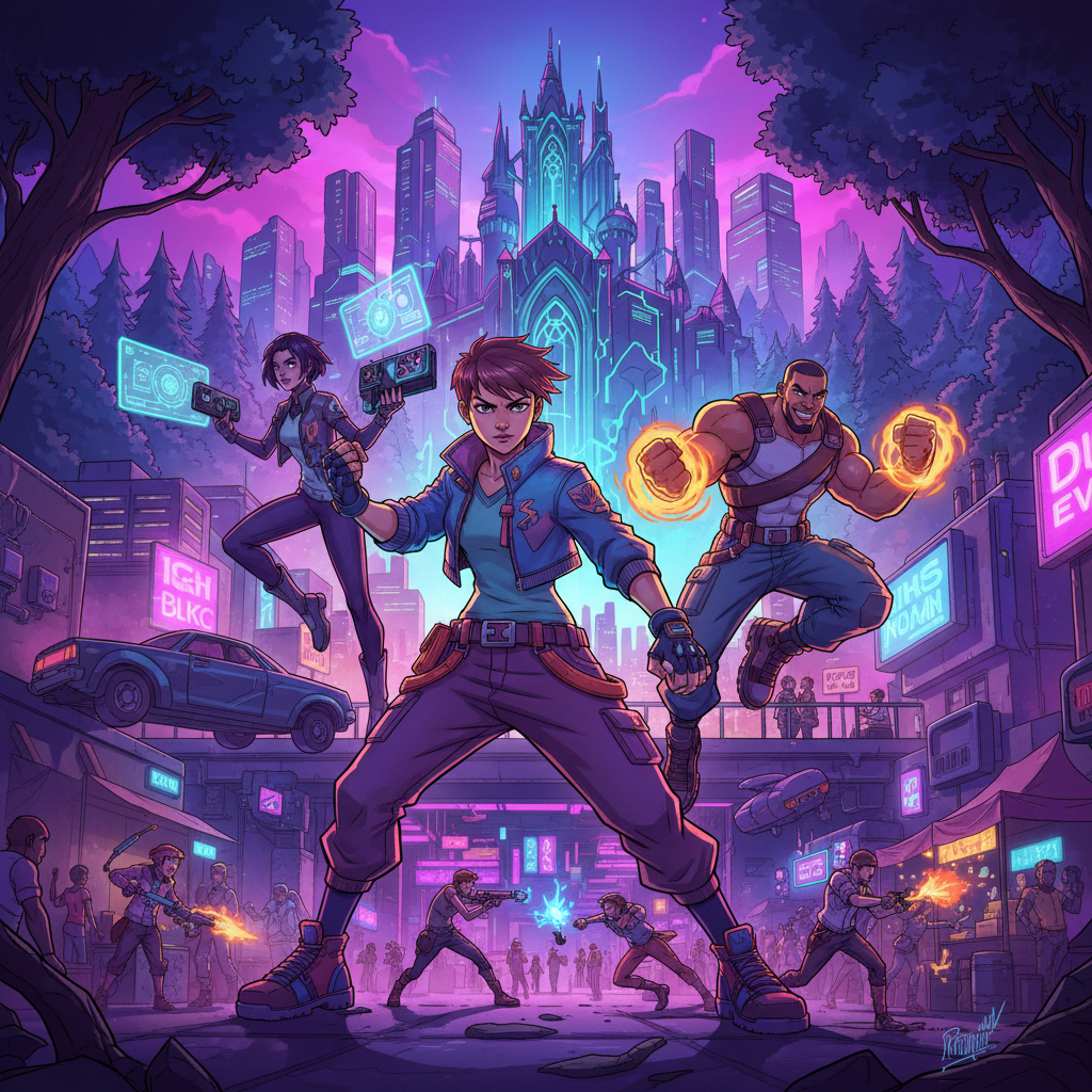 Neon City Beatdown - Adventure RPG by Jabali AI
