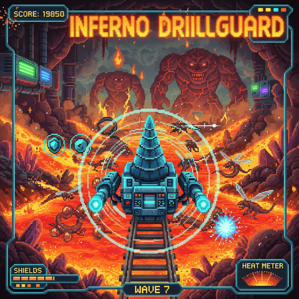 Inferno Drillguard - Fixed Shooter Arcade by Jabali AI