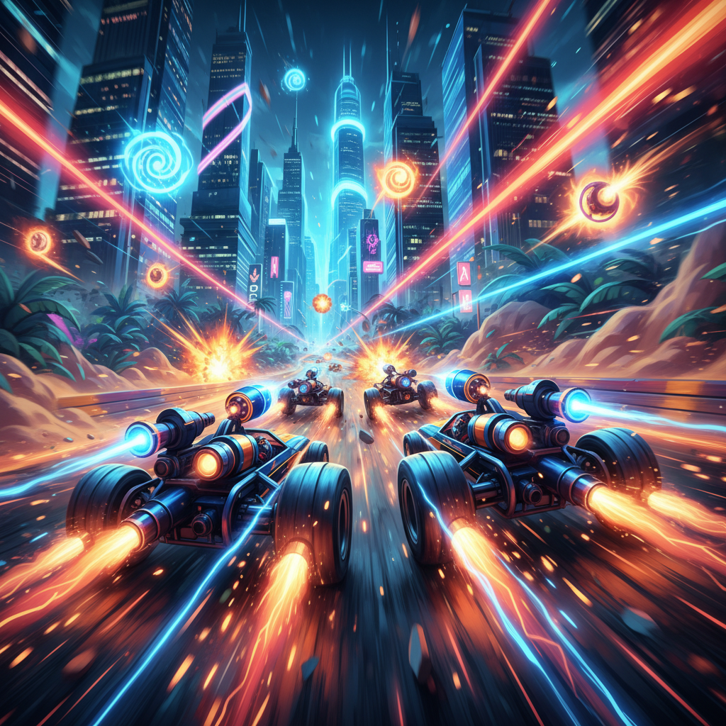 Turbo Havoc: Neon Rush - 3D Racing by Jabali AI
