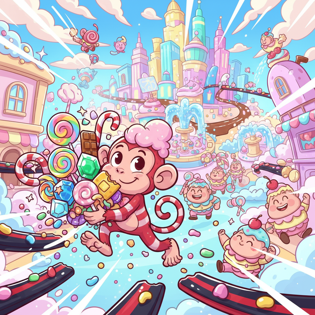 Monkey Candy Dash - Rhythm Platformer by Jabali AI