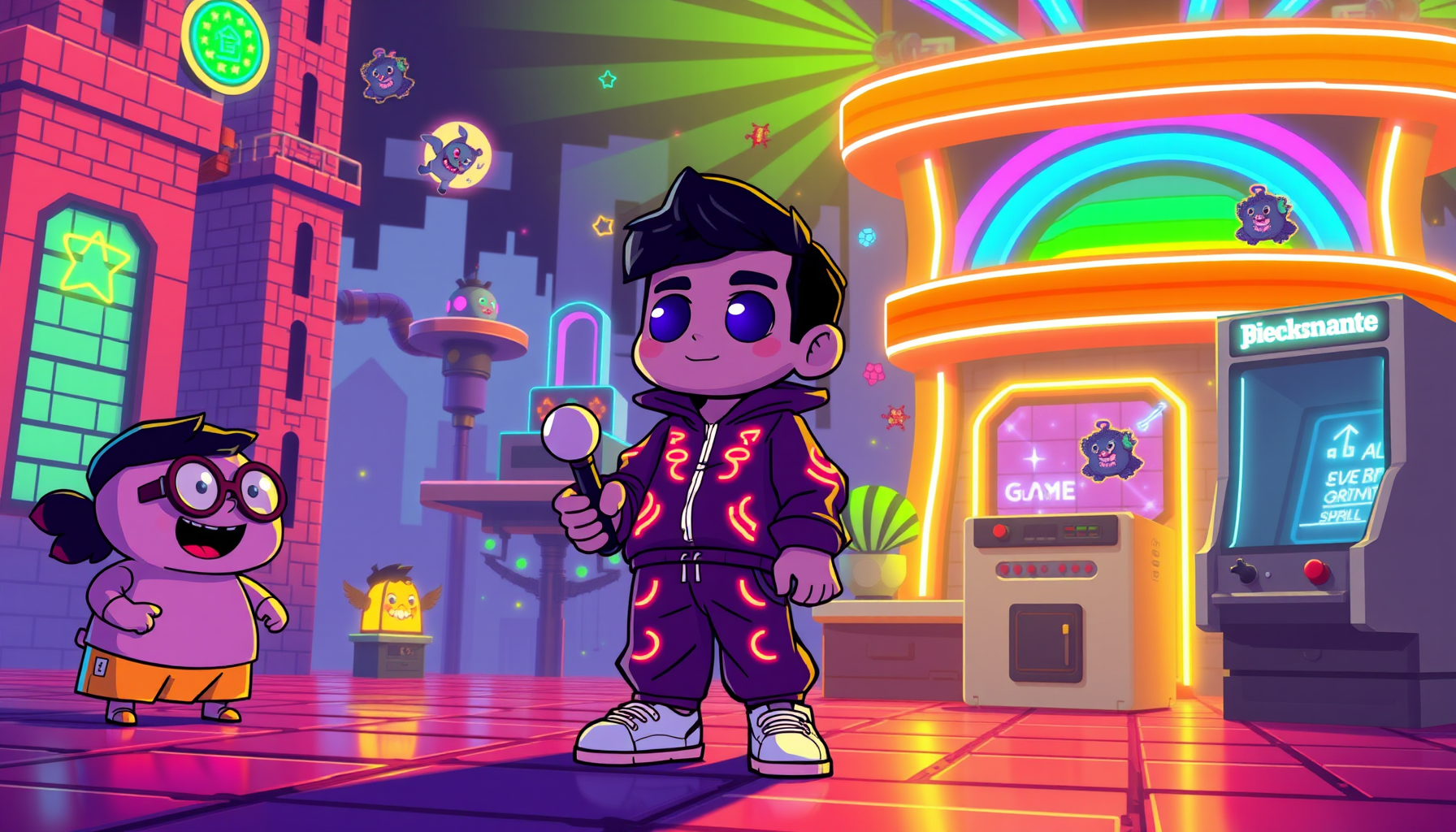 Neon Nostalgia - Block Breaking Arcade by Jabali AI