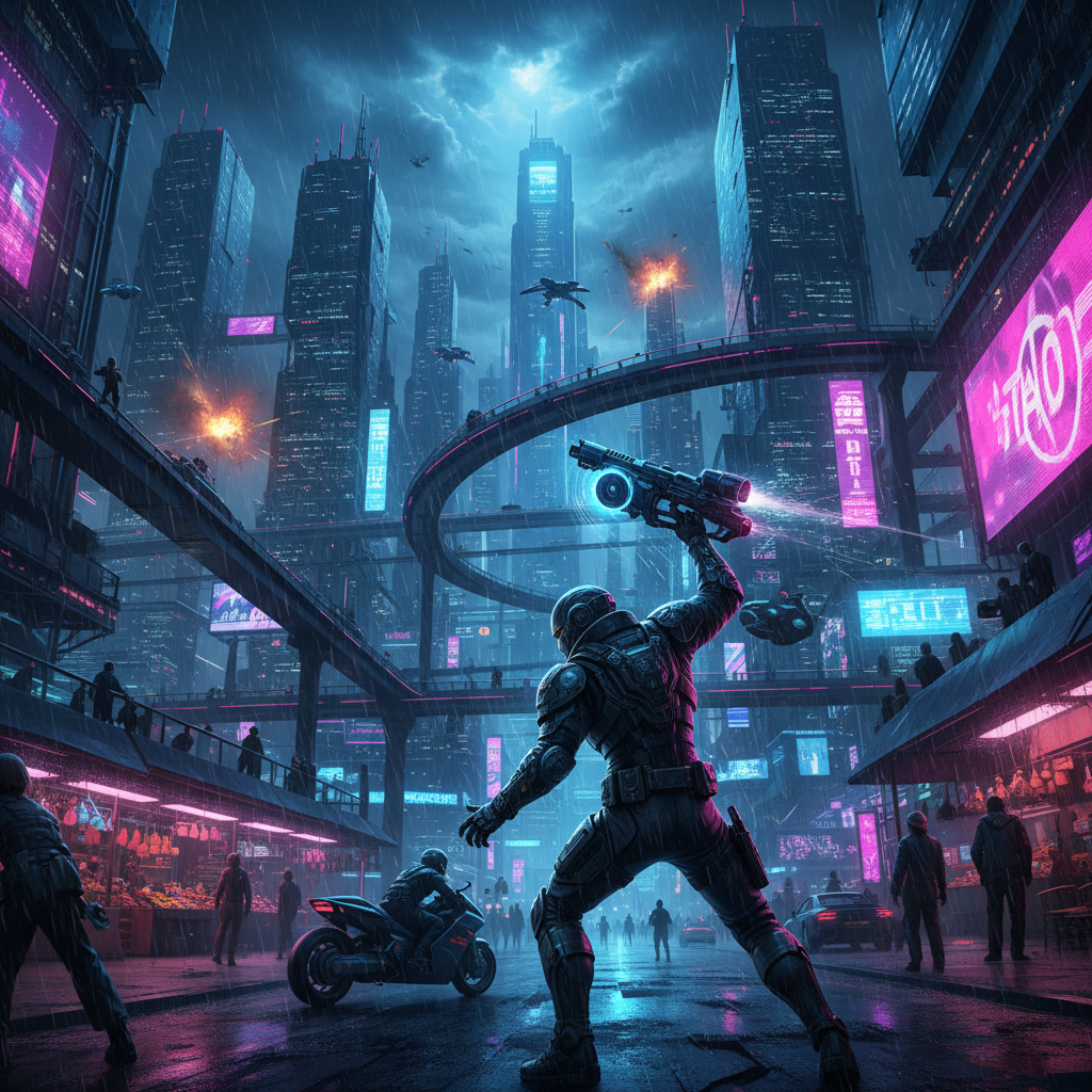 Neon City Overdrive - 3D Open World by Jabali AI