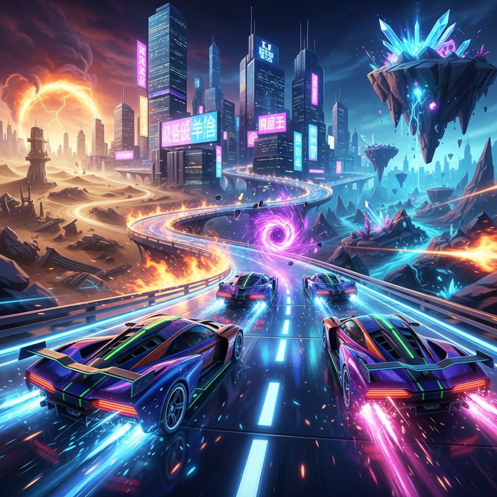 Neon Velocity: Combat Racing - 3D Racing by Jabali AI