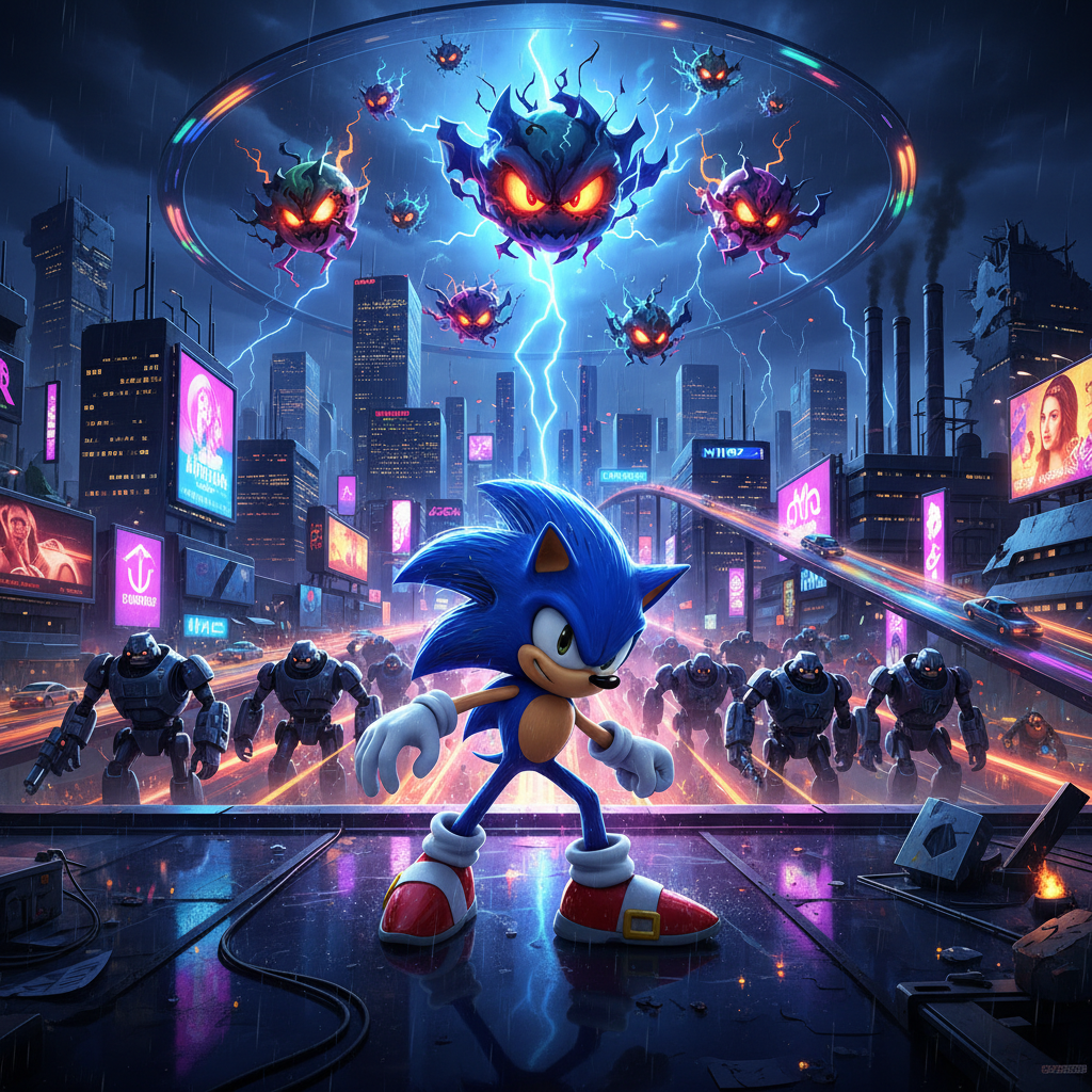 Sonic Neon Uprising - 3D Open World by Jabali AI