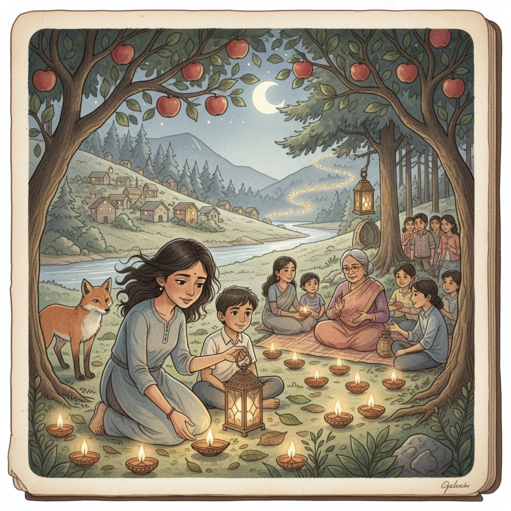 Diwali Under the Apple Trees - Branching Interactive Story by Jabali AI