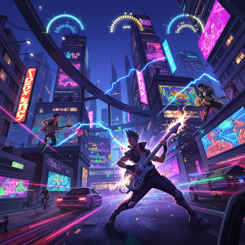 Neon City Riff - 3D Open World by Jabali AI