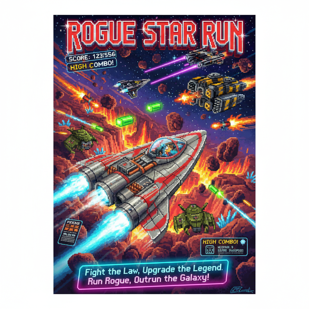 Rogue Star Run - Fixed Shooter Arcade by Jabali AI