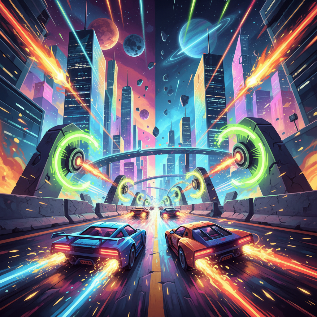 Neon Velocity: Combat Circuit - 3D Racing by Jabali AI