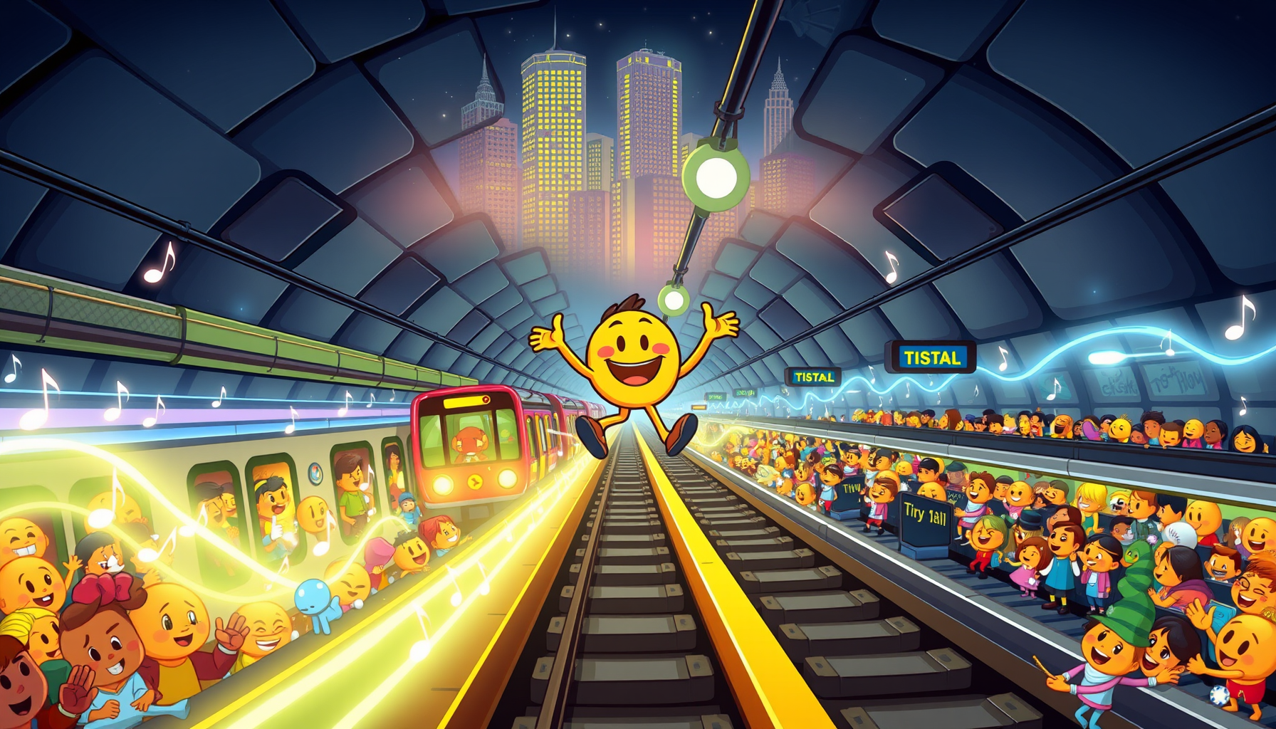 Emoji Subway Symphony - Crossing Arcade by Jabali AI