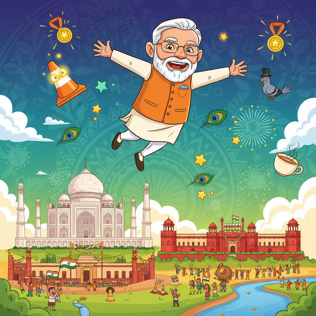 Modi Ji Landmark Dash - Endless Tapping by Jabali AI