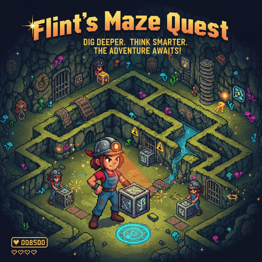Flint's Maze Quest - Grid-Based Puzzle by Jabali AI