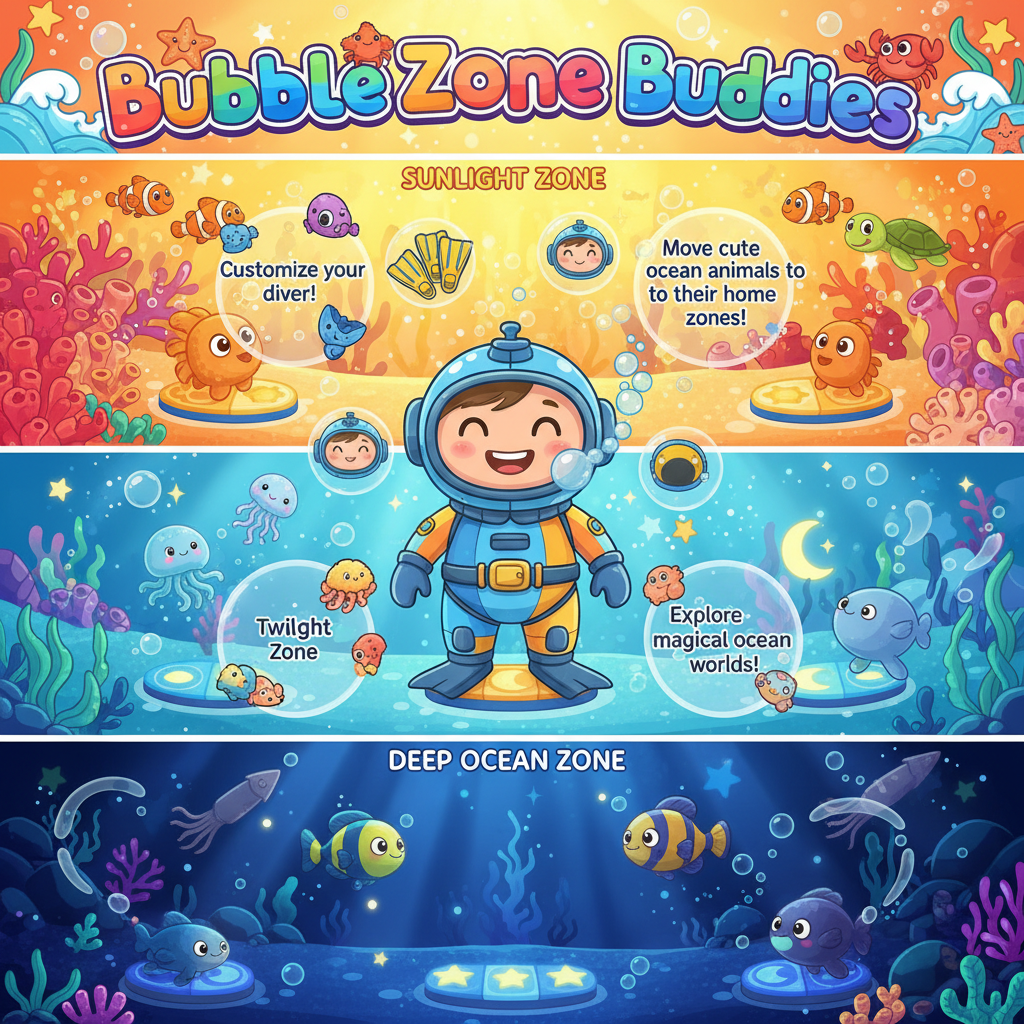 Bubble Zone Buddies - Grid-Based Puzzle by Jabali AI