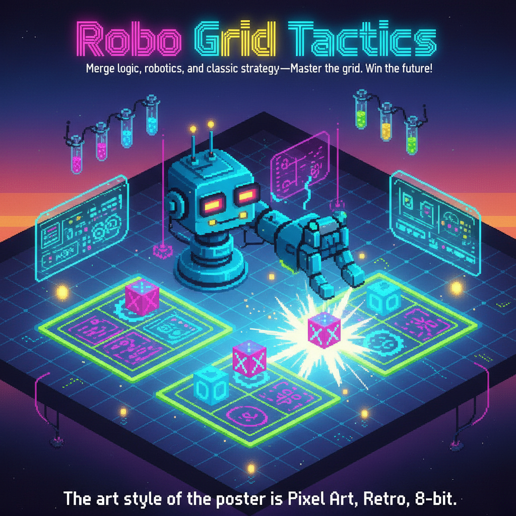 Robo Grid Tactics - Grid-Based Puzzle by Jabali AI