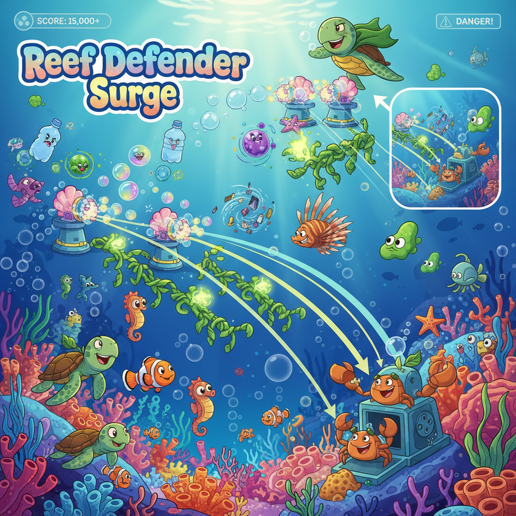 Reef Defender Surge - Strategic Defense Arcade by Jabali AI