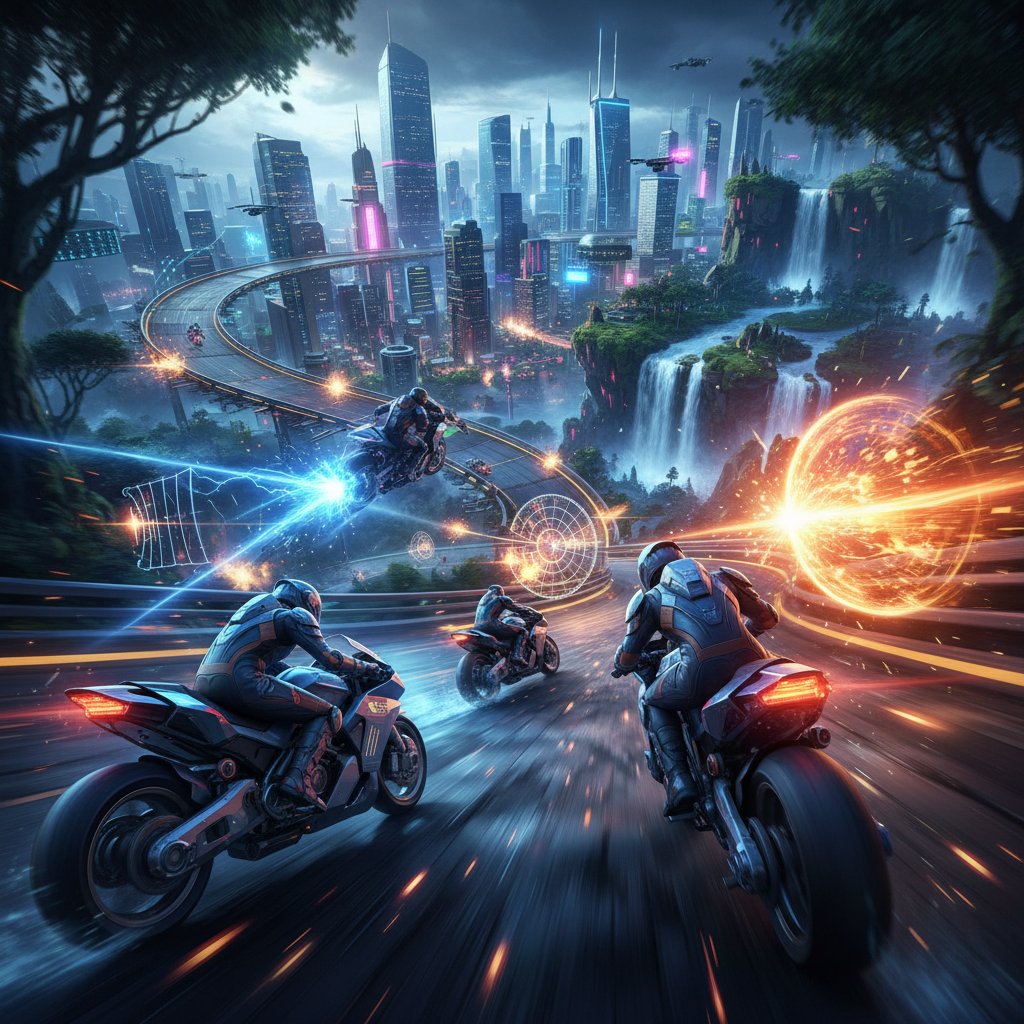 Velocity Clash: Neon Riders - 3D Racing by Jabali AI