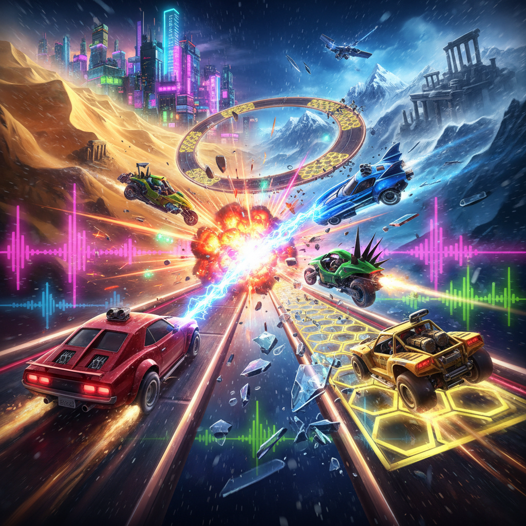 Neon Velocity: Combat Circuit - 3D Racing by Jabali AI