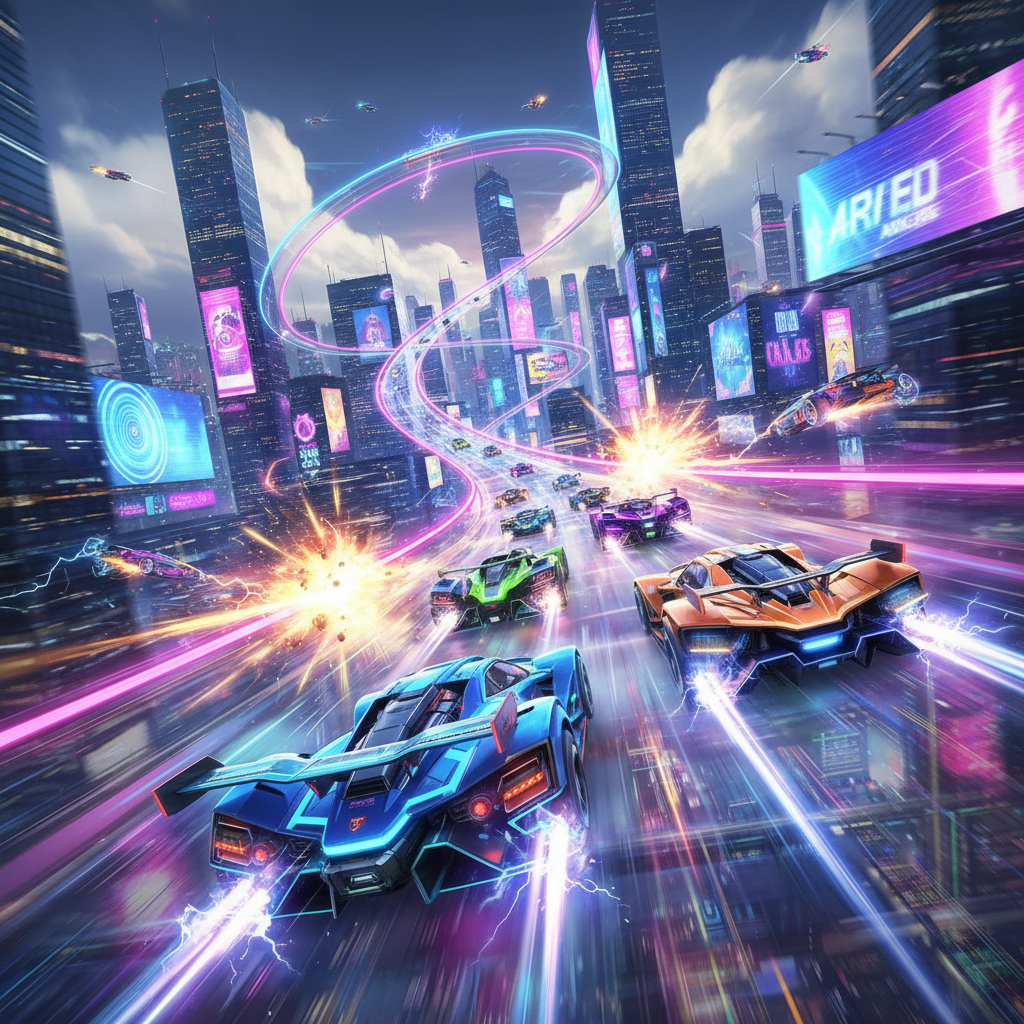 Neon Velocity: Combat Circuit - 3D Racing by Jabali AI