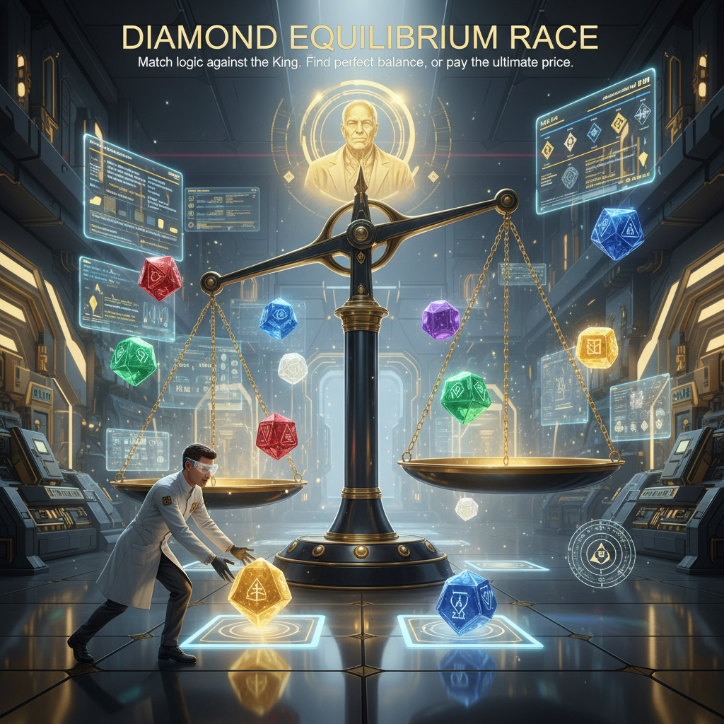 Diamond Equilibrium Race - Grid-Based Puzzle by Jabali AI