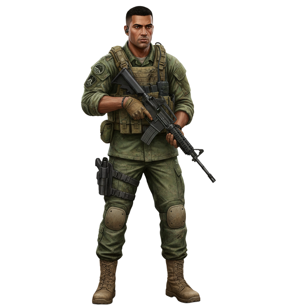 Sergeant Amir Qasim - Character Life Simulation by Jabali AI