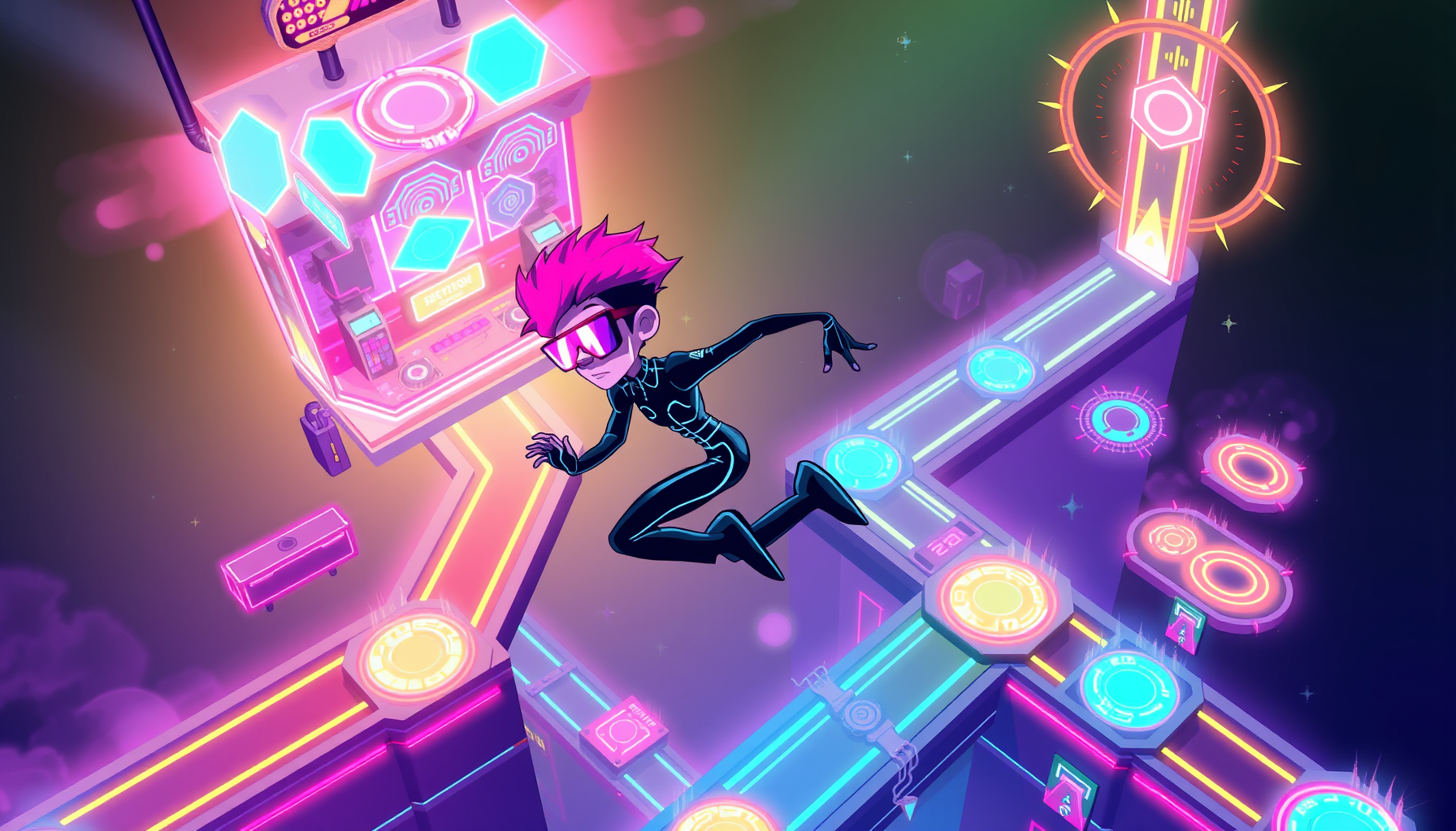 Quantum Beat Circuit - Rhythm Platformer by Jabali AI