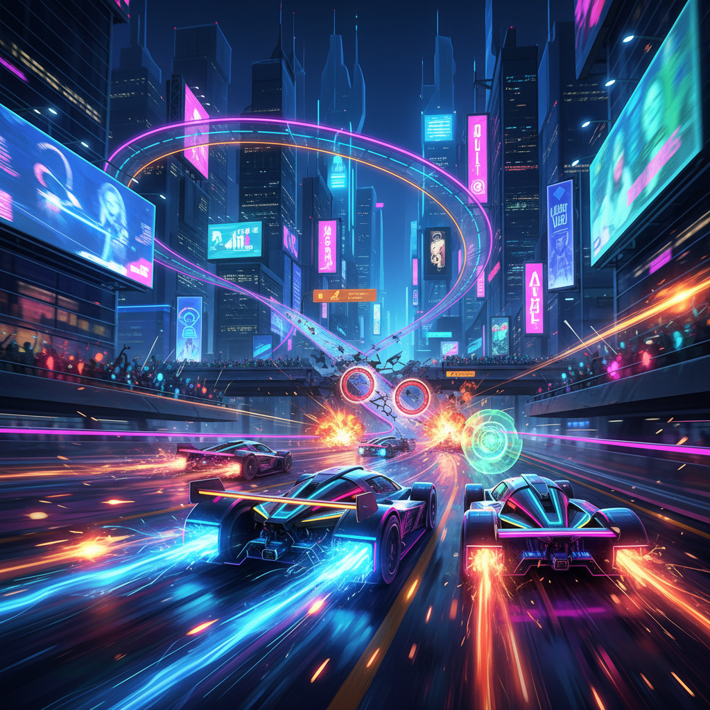 Neon Velocity: Combat Circuit - 3D Racing by Jabali AI