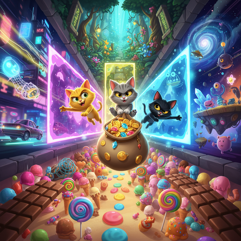Portal Cat Chase - Crossing Arcade by Jabali AI