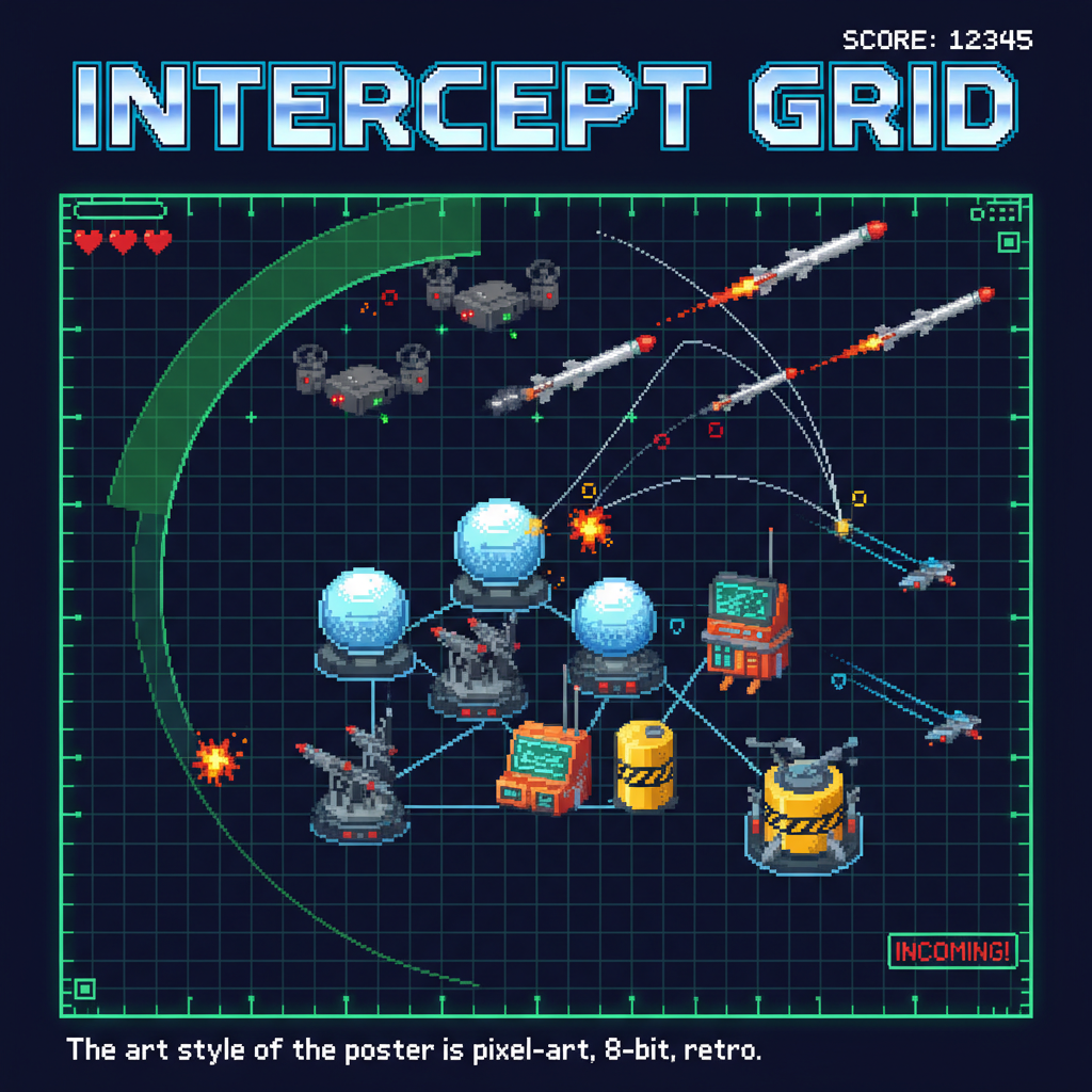 Intercept Grid - Strategic Defense Arcade by Jabali AI