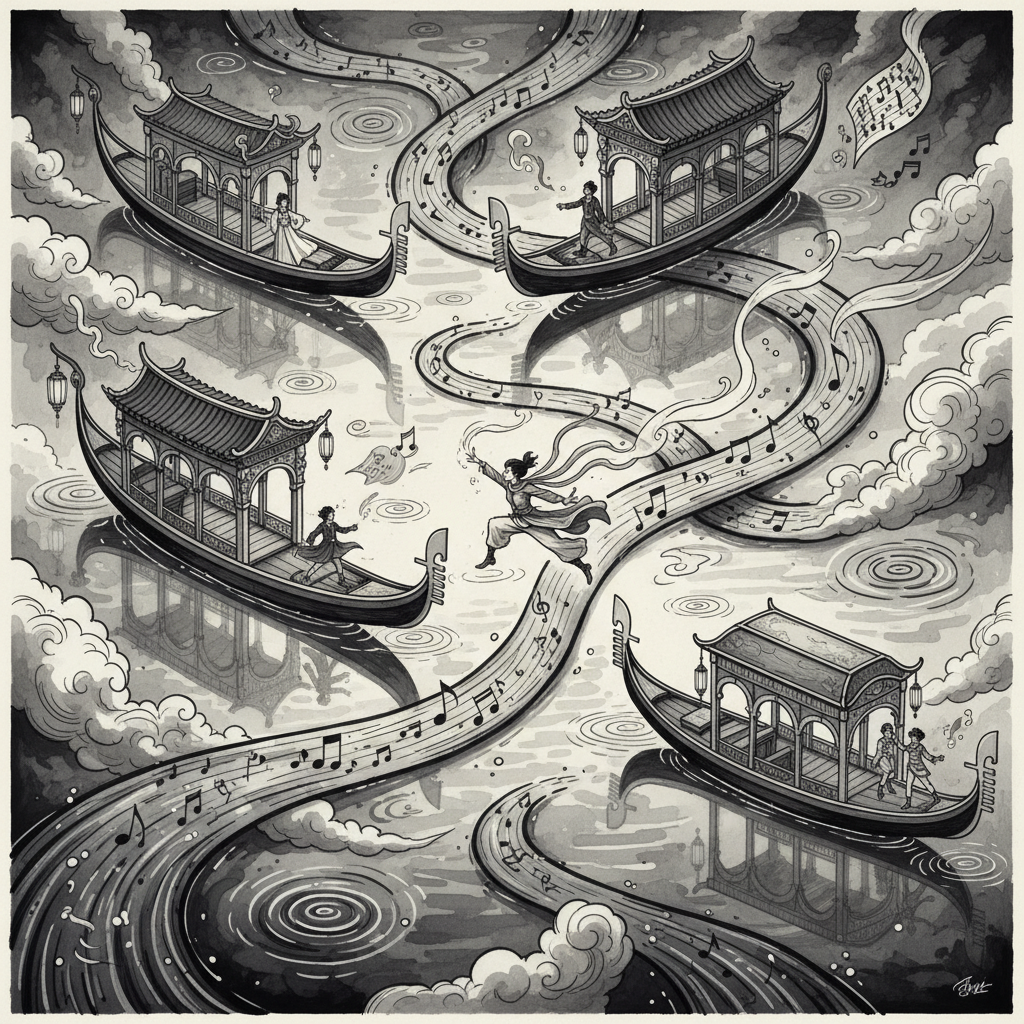Ink River Reverie - Rhythm Platformer by Jabali AI