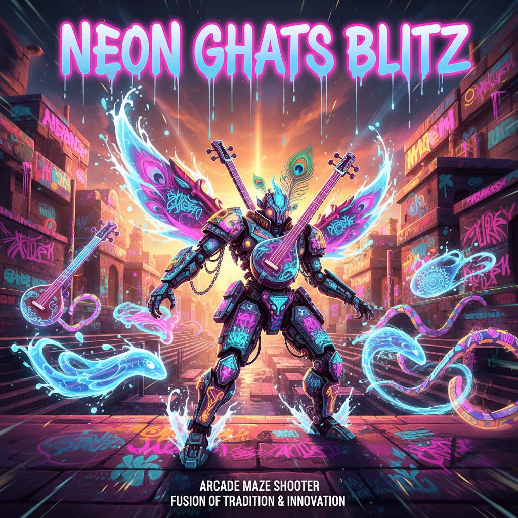 Neon Ghats Blitz - Fixed Shooter Arcade by Jabali AI