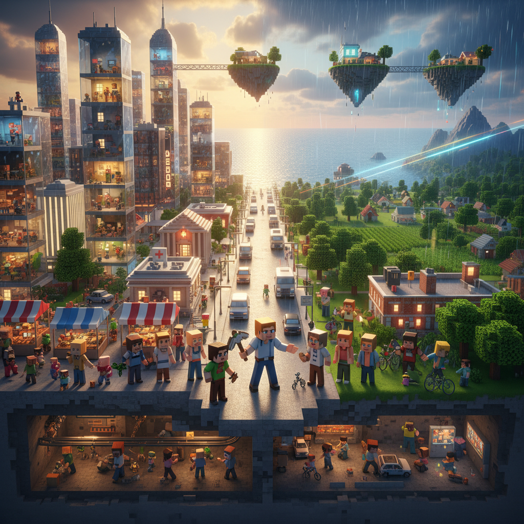 Infinite Pixel Realms - 3D Open World by Jabali AI