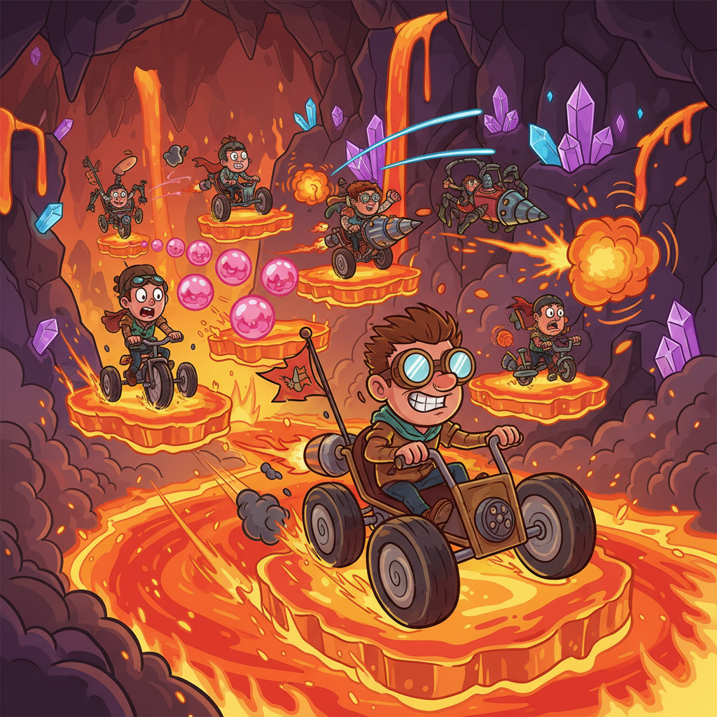 Lava Cart Rivals - 3D Racing by Jabali AI