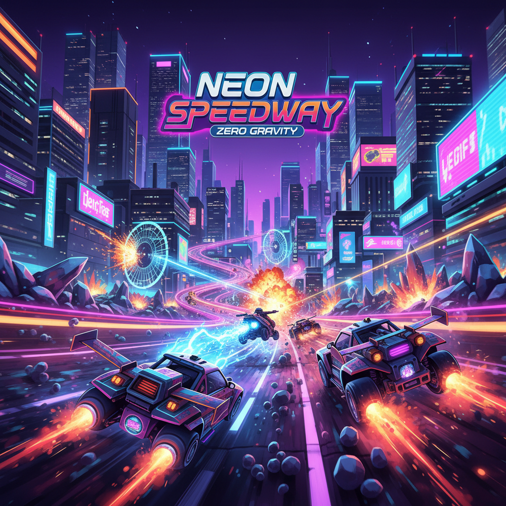 Neon Chaos Racers - 3D Racing by Jabali AI