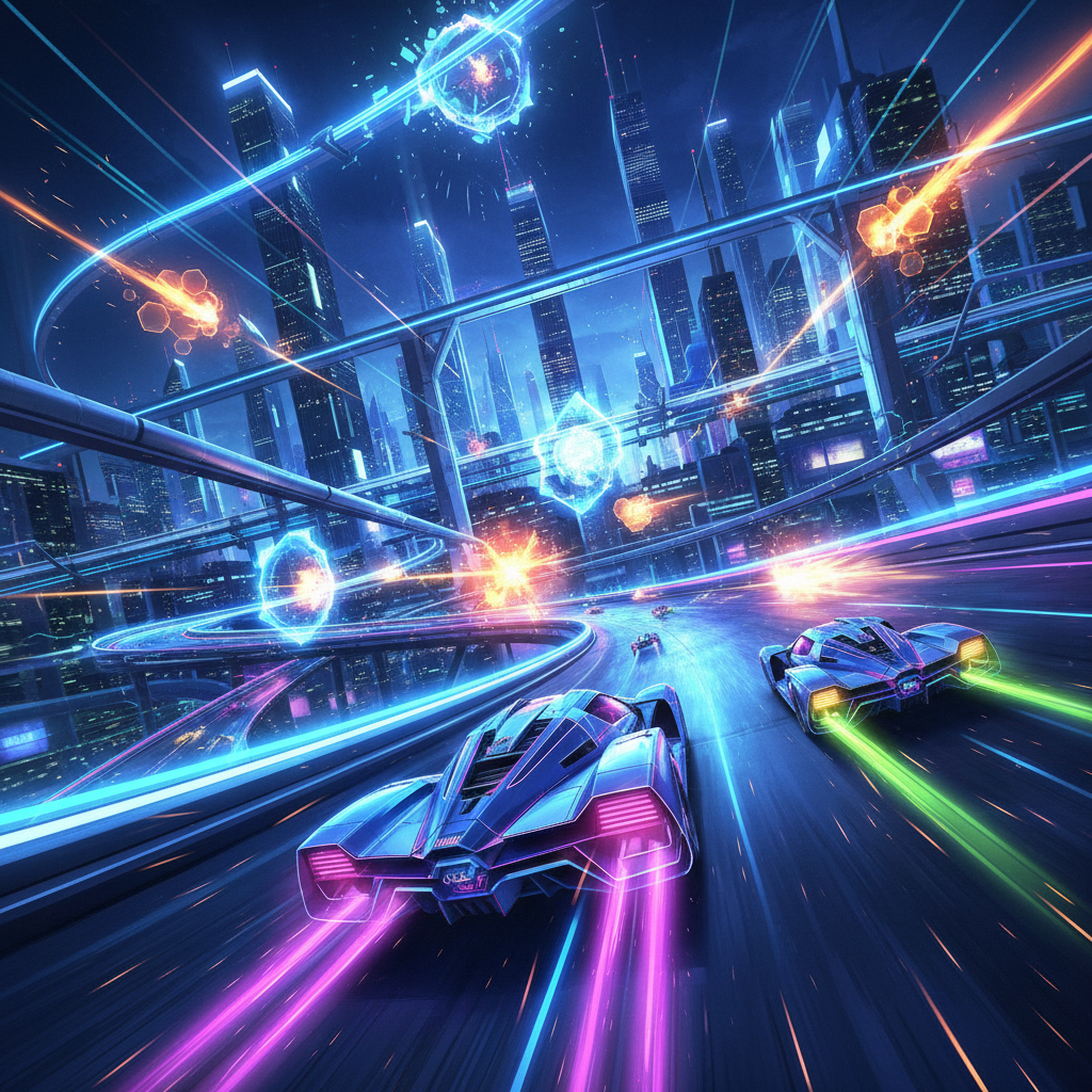 Neon Velocity: Combat Circuit - 3D Racing by Jabali AI
