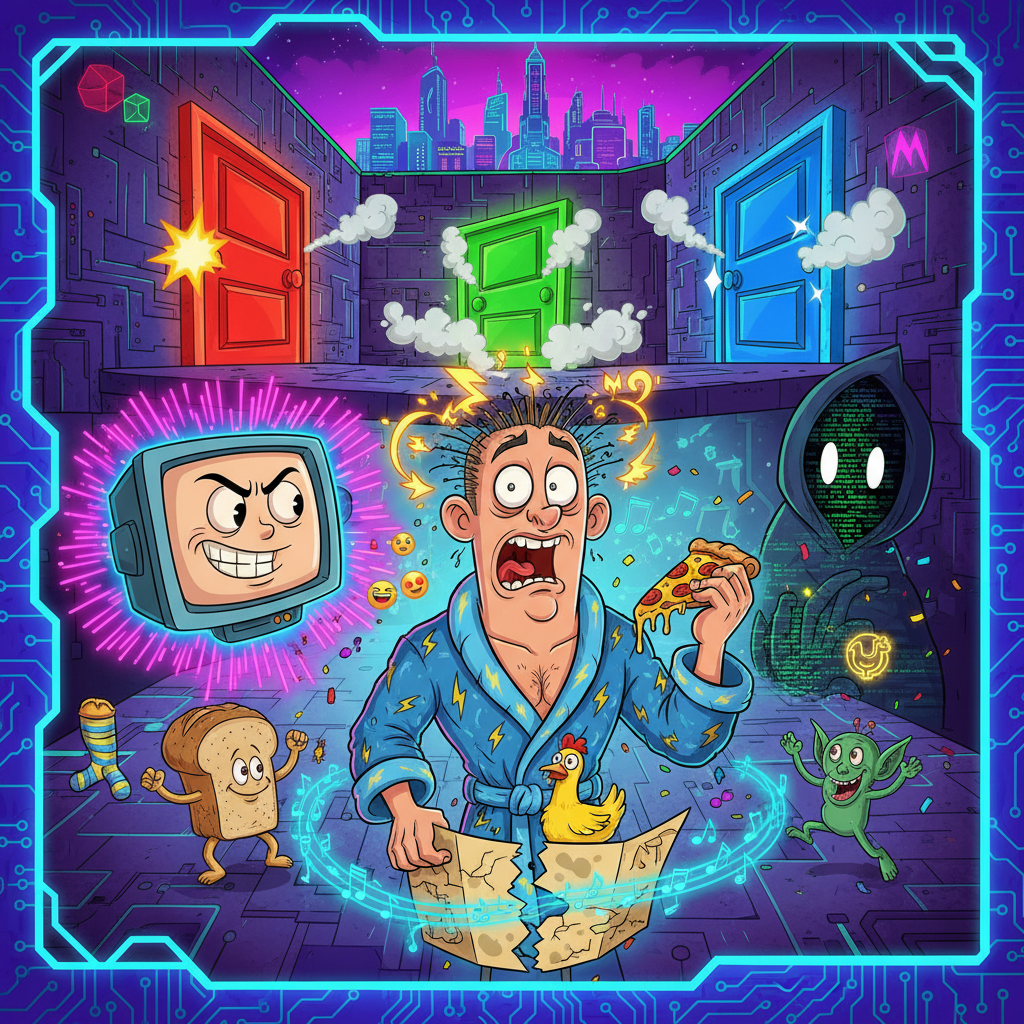 Mostly Harmless Maze Mayhem - Branching Interactive Story by Jabali AI