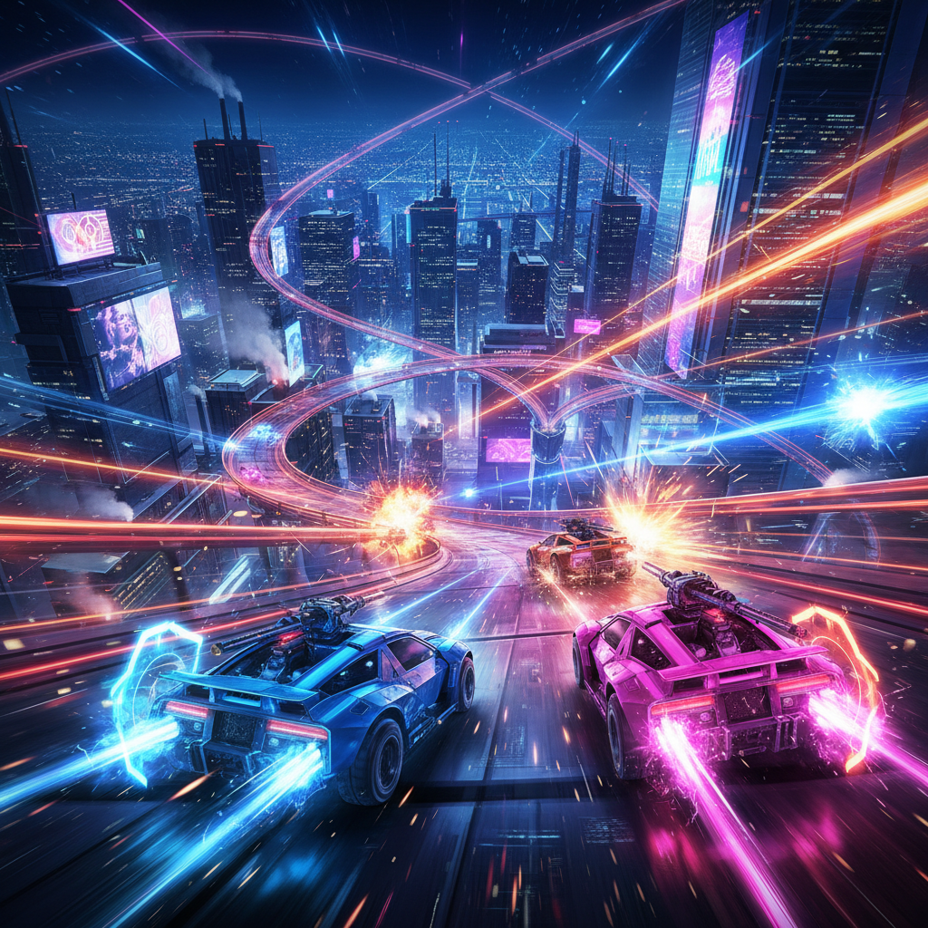 Neon Supremacy: Combat Racing - 3D Racing by Jabali AI