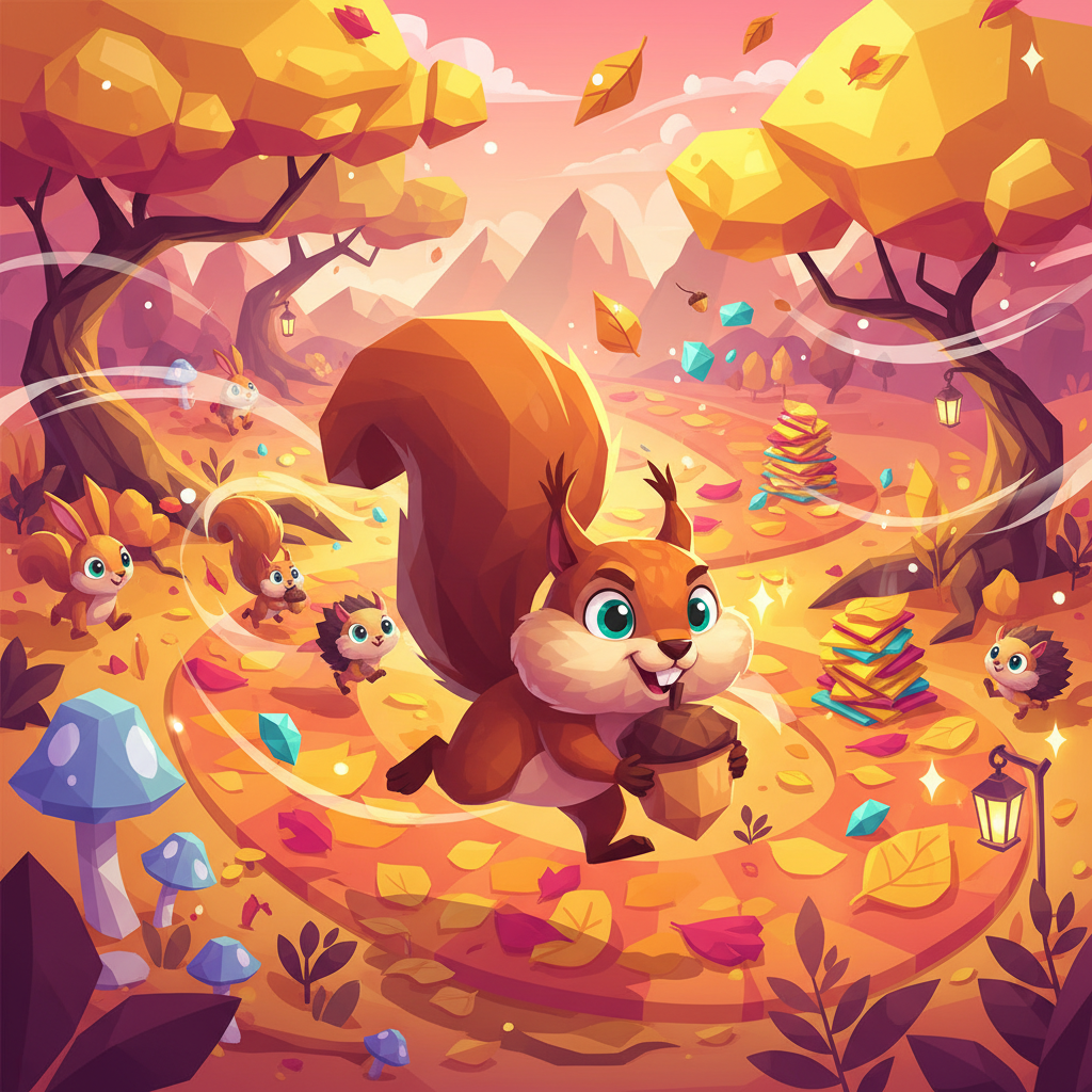 Squirrel Leaf Leap - Rhythm Platformer by Jabali AI