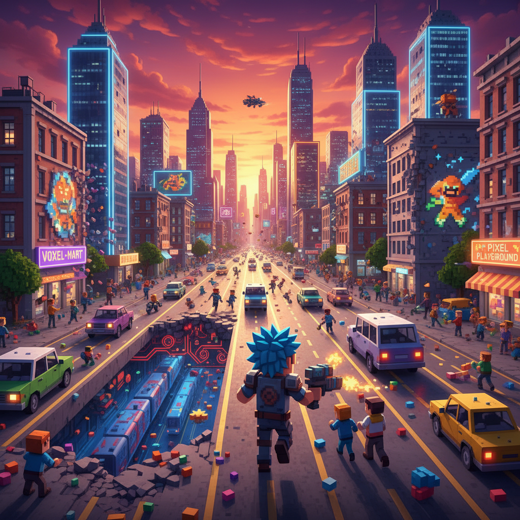 Voxel City Unbound - 3D Open World by Jabali AI