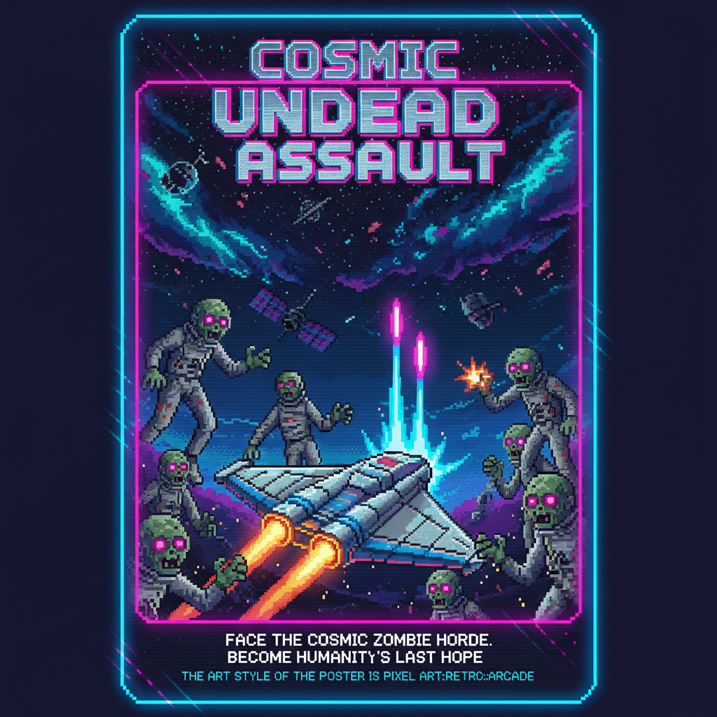 Cosmic Undead Assault - Fixed Shooter Arcade by Jabali AI
