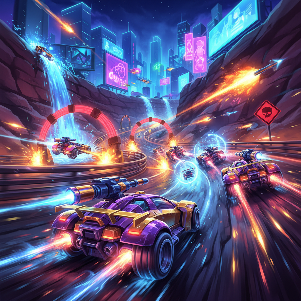 Neon Velocity: Combat Racers - 3D Racing by Jabali AI