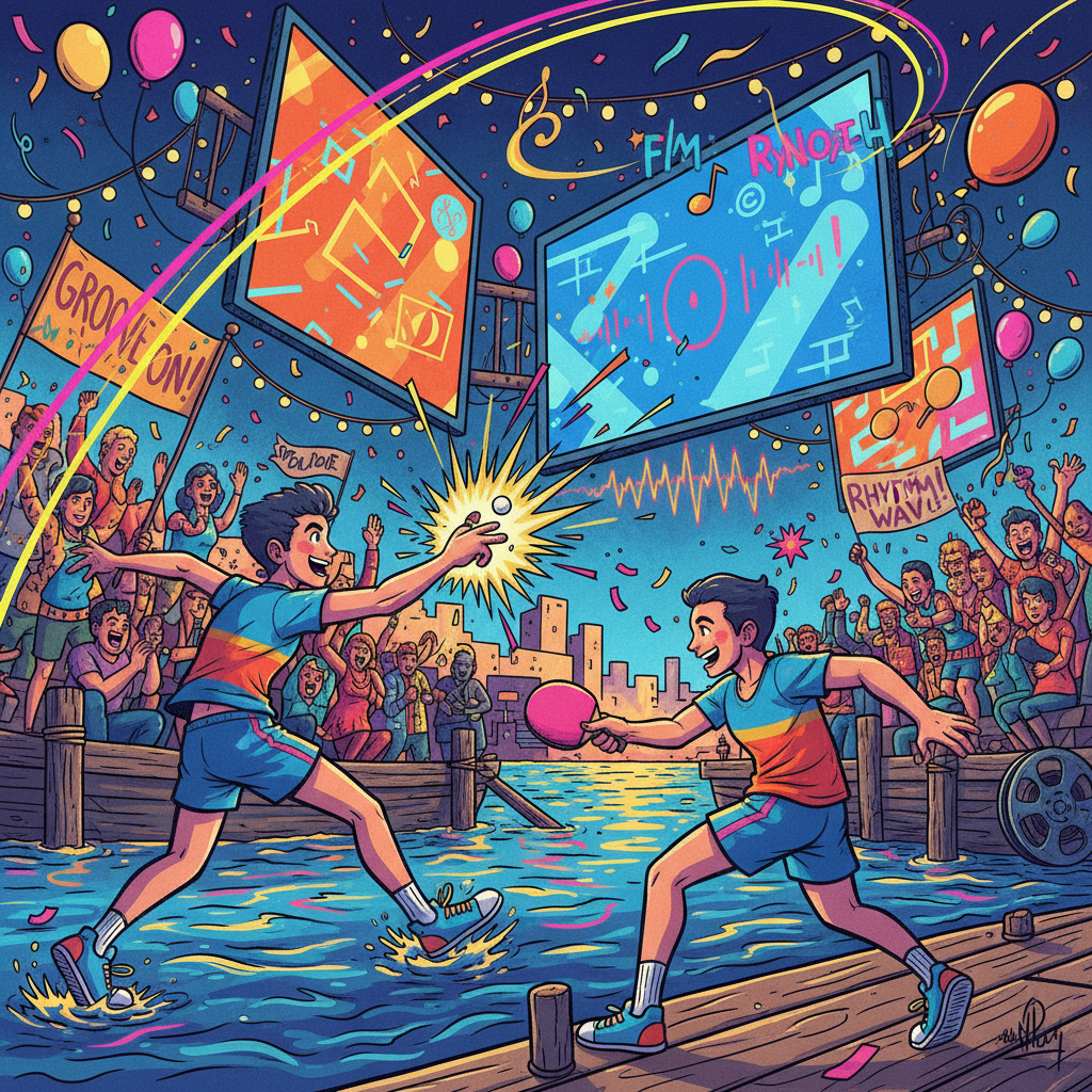 Neon Rally Cinema - Ping Pong by Jabali AI