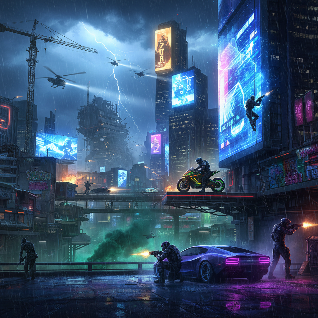 Neon City Survival - 3D Open World by Jabali AI
