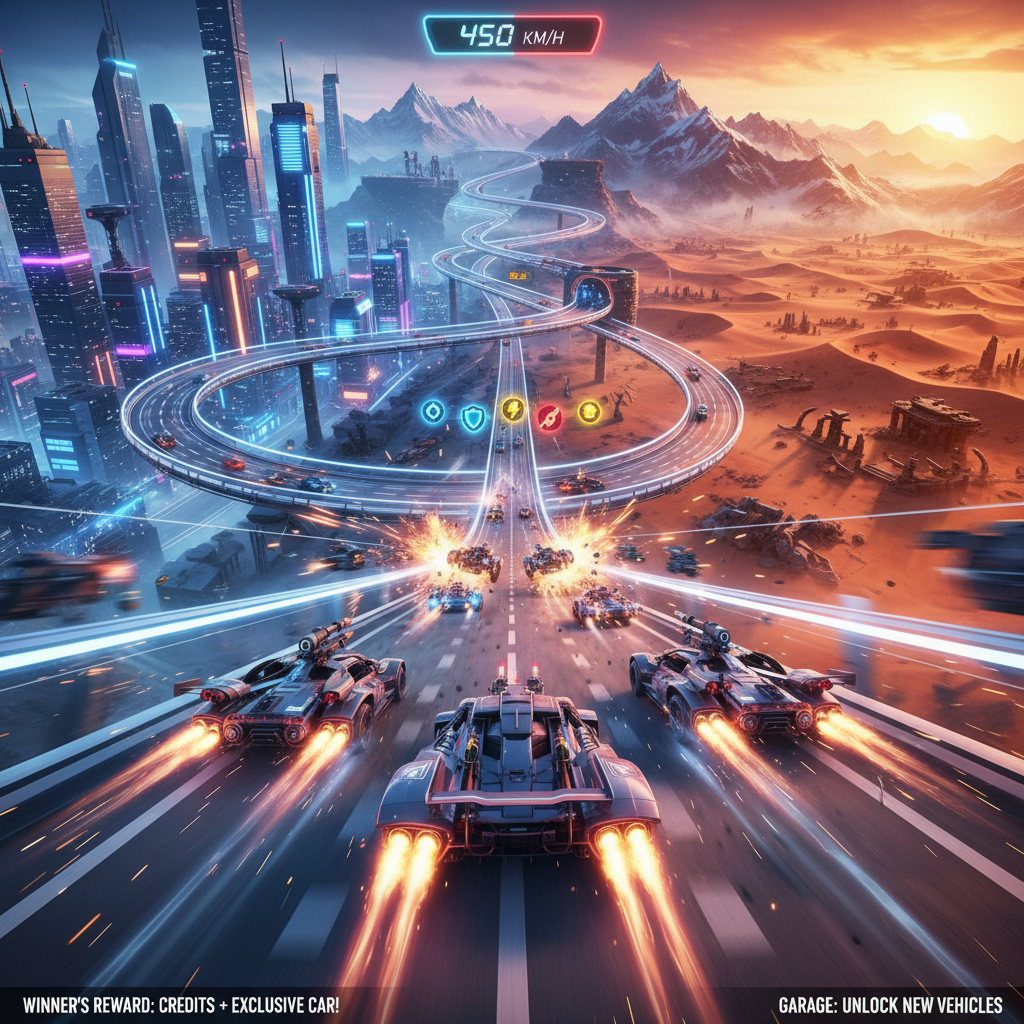 Neon Velocity: Road Wars - 3D Racing by Jabali AI