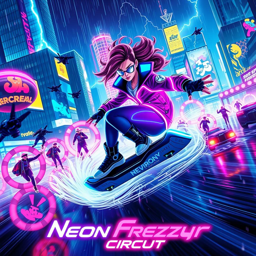 Neon Frenzy Circuit - Maze Shooter Arcade by Jabali AI