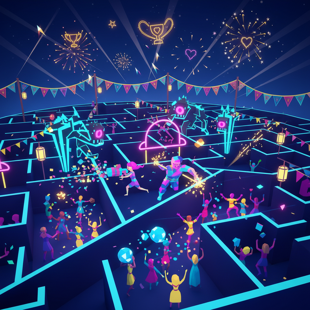 Neon Revel Run - Monster Chase by Jabali AI