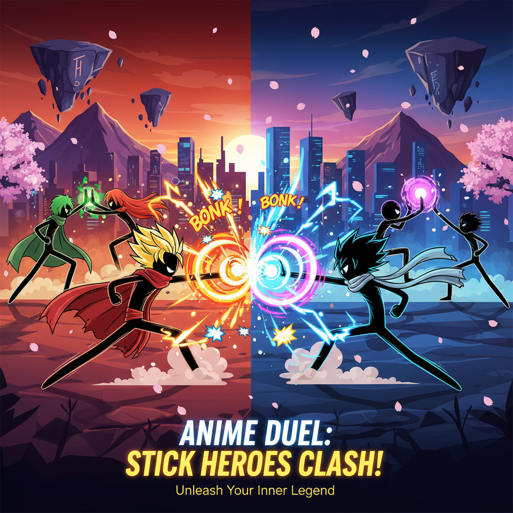 Stickman Shonen Showdown - Directional Shooter by Jabali AI