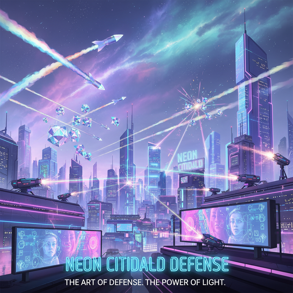 Neon Citadel Defense - Strategic Defense Arcade by Jabali AI